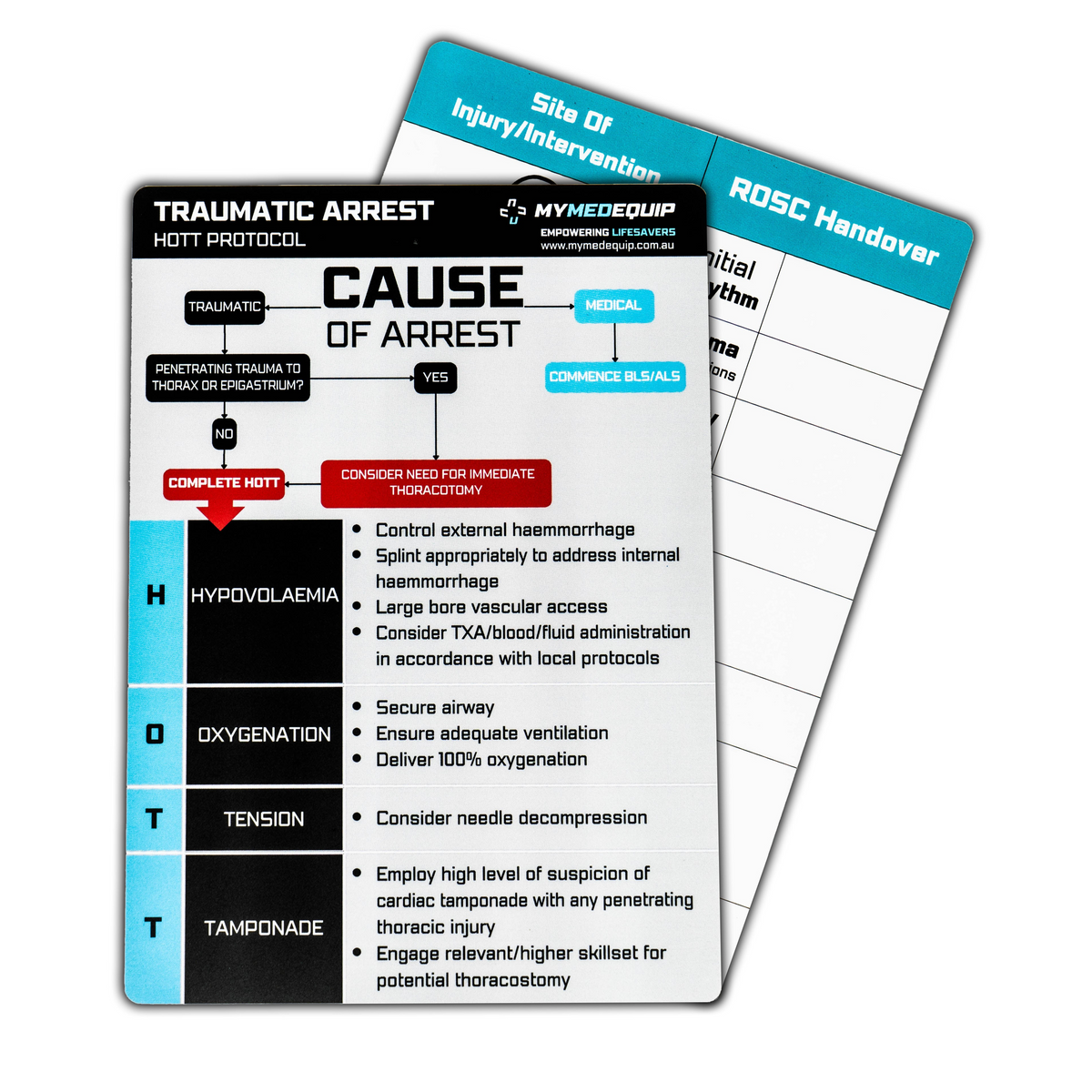 Traumatic Arrest HOTT and ROSC Handover Card | A6 – MyMedEquip